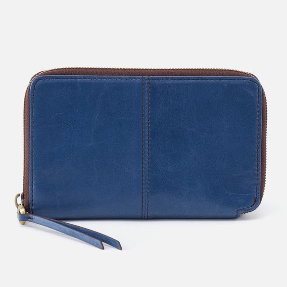 Bags | Nwt New Hobo Rave Zip Around Wallet Atlantis Blue Leather ...